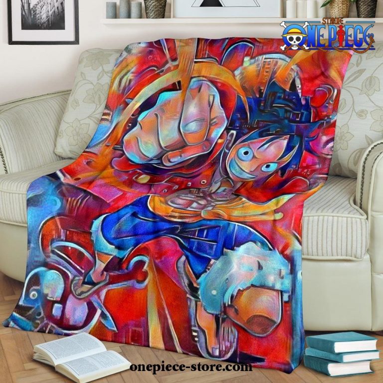 Trippy Luffy One Piece Blanket - One Piece Store
